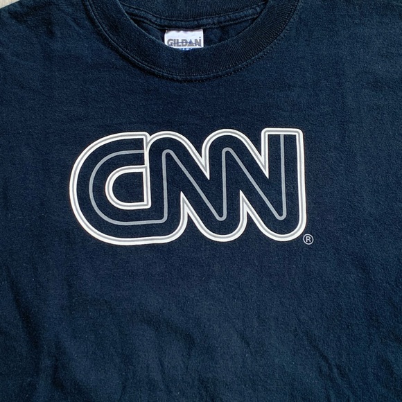 Gildan | Shirts | Cnn Cable News Network Tshirt Nice Black Fade | Poshmark